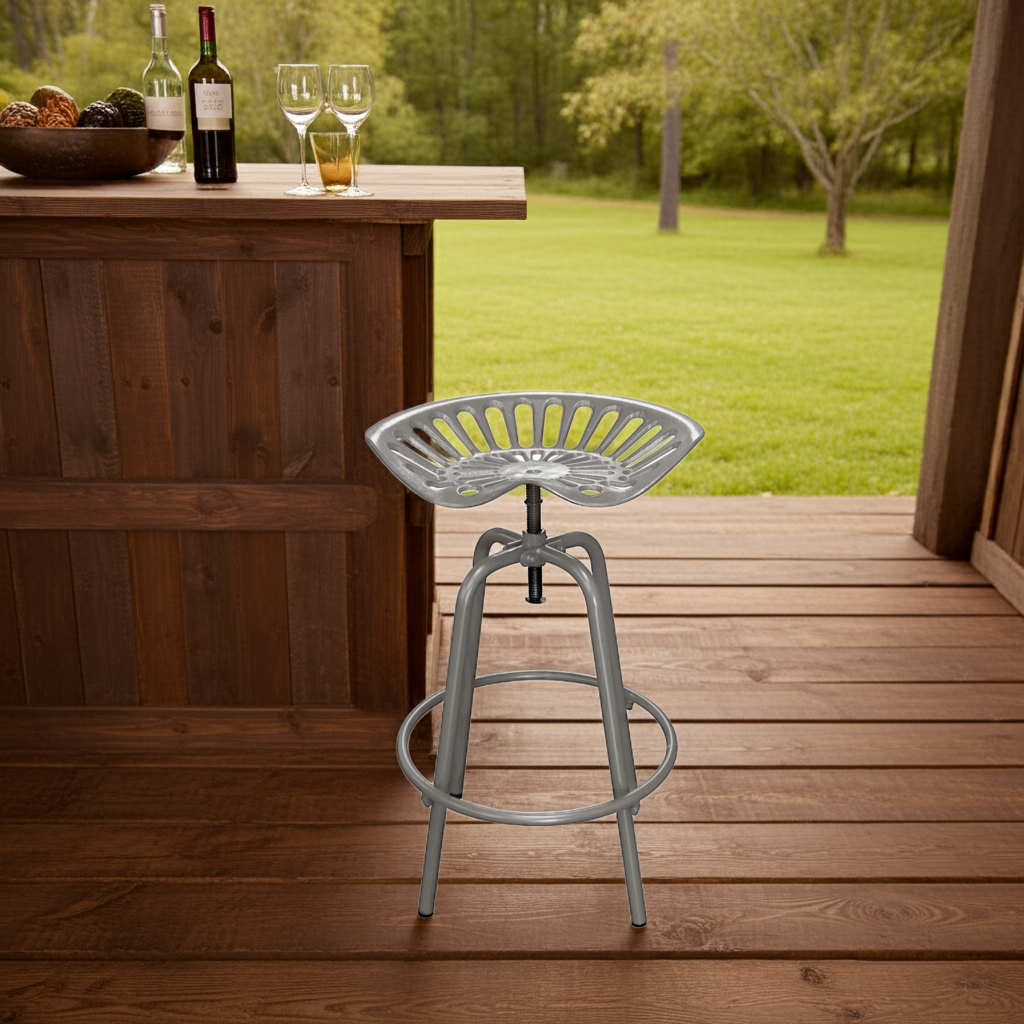 Tractor Seat Swivel Stool - Metallic – Leigh Country