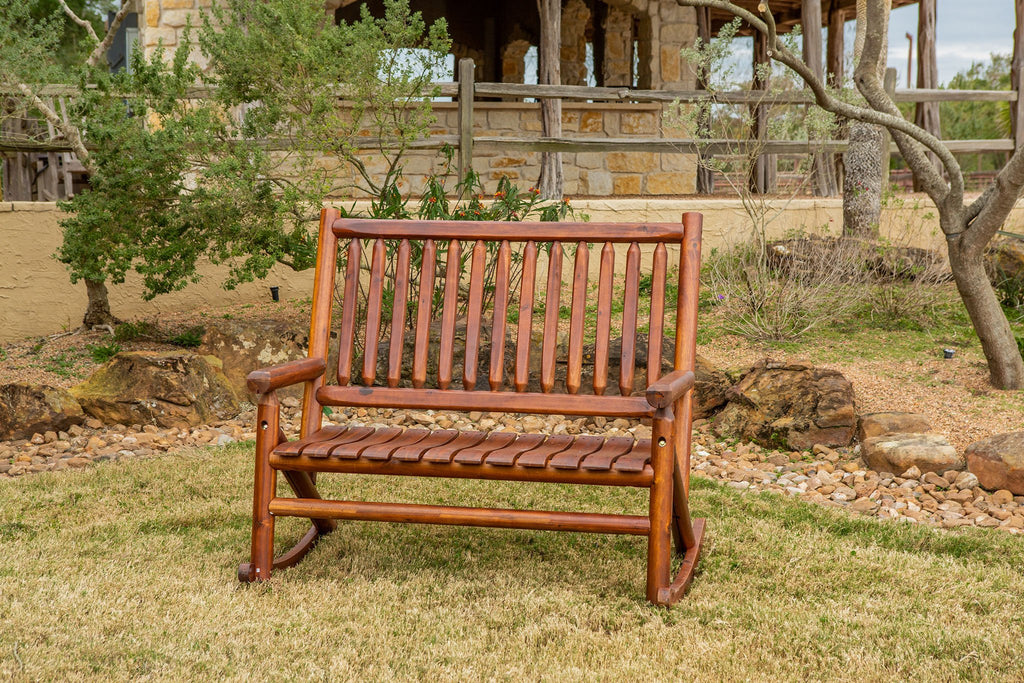 Amber-Log Double Porch Rocker - For Pickup ONLY (Excluding Wholesale ...