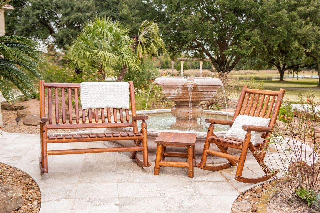 Amber-Log Porch Rocker – Leigh Country