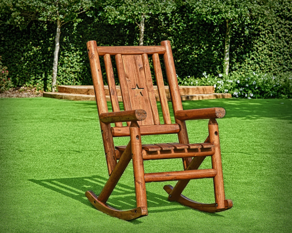 Amber-Log Star Porch Rocker – Leigh Country