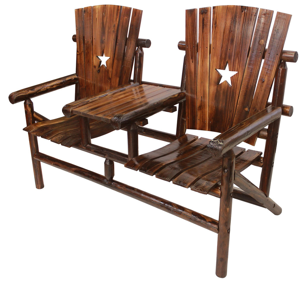 Char-Log Double Chair with Tray - For Pickup ONLY (Excluding Wholesale ...