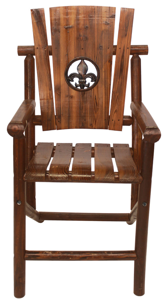 Char-Log Fleur-de-lis Bar Arm Chair – Leigh Country