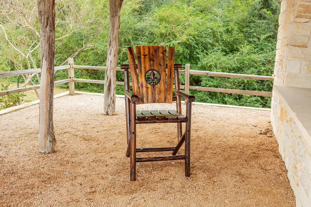 Char-Log Fleur-de-lis Bar Arm Chair – Leigh Country