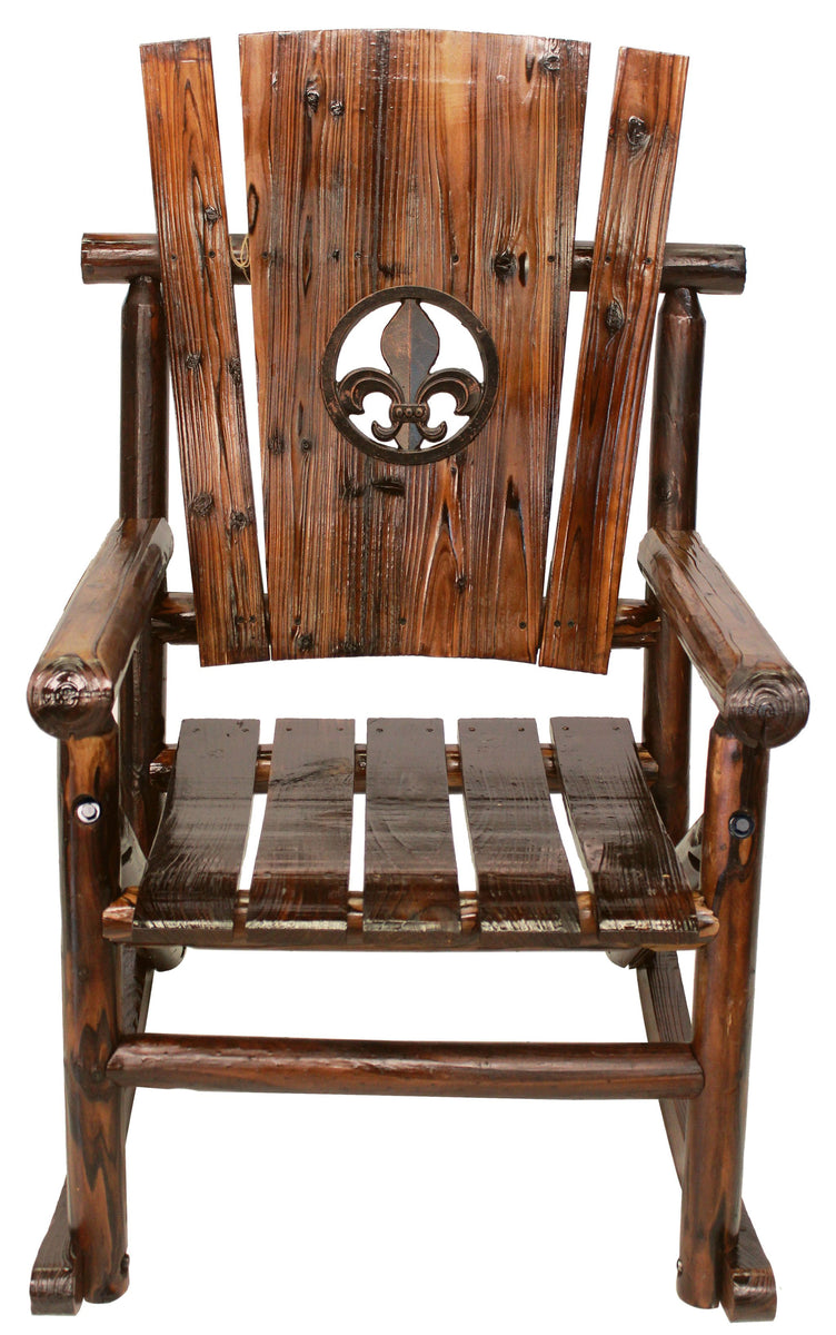 Char-Log Fleur-de-lis Medallion Rocker – Leigh Country