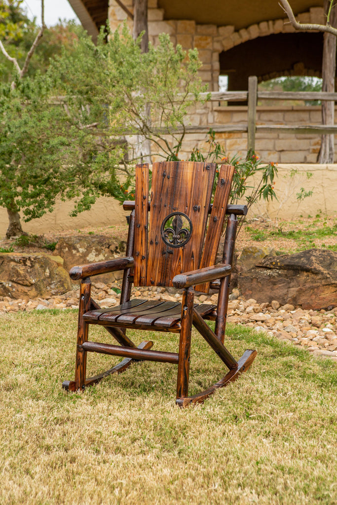 Char-Log Fleur-de-lis Medallion Rocker – Leigh Country
