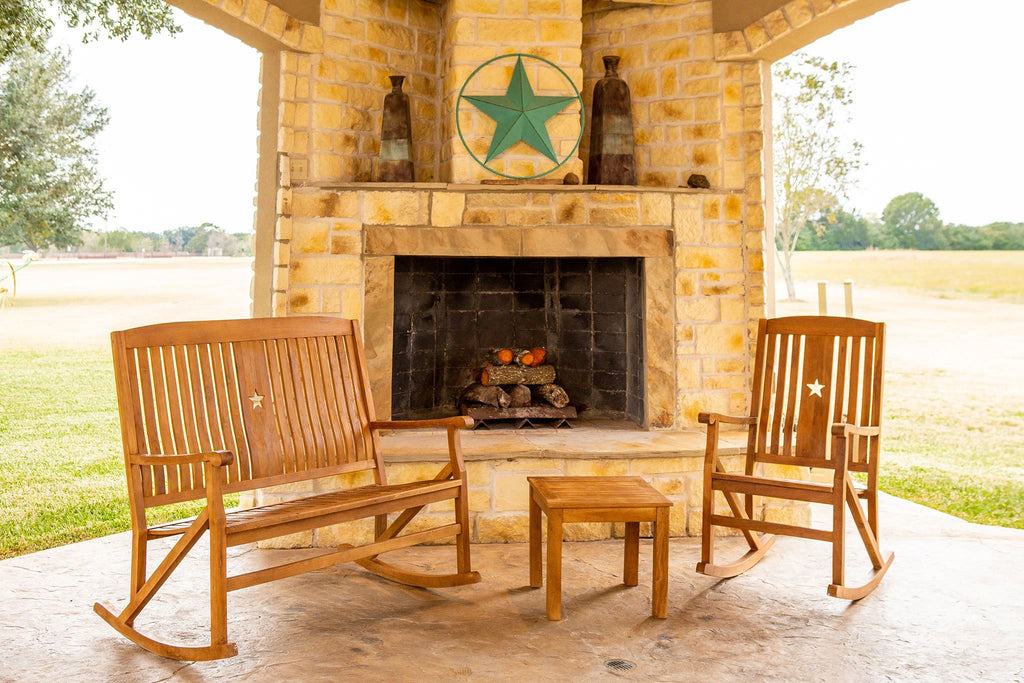 Classic Teak Bench Star Rocker – Leigh Country