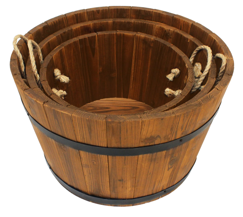 Half Barrel Bucket Planter Set – Leigh Country