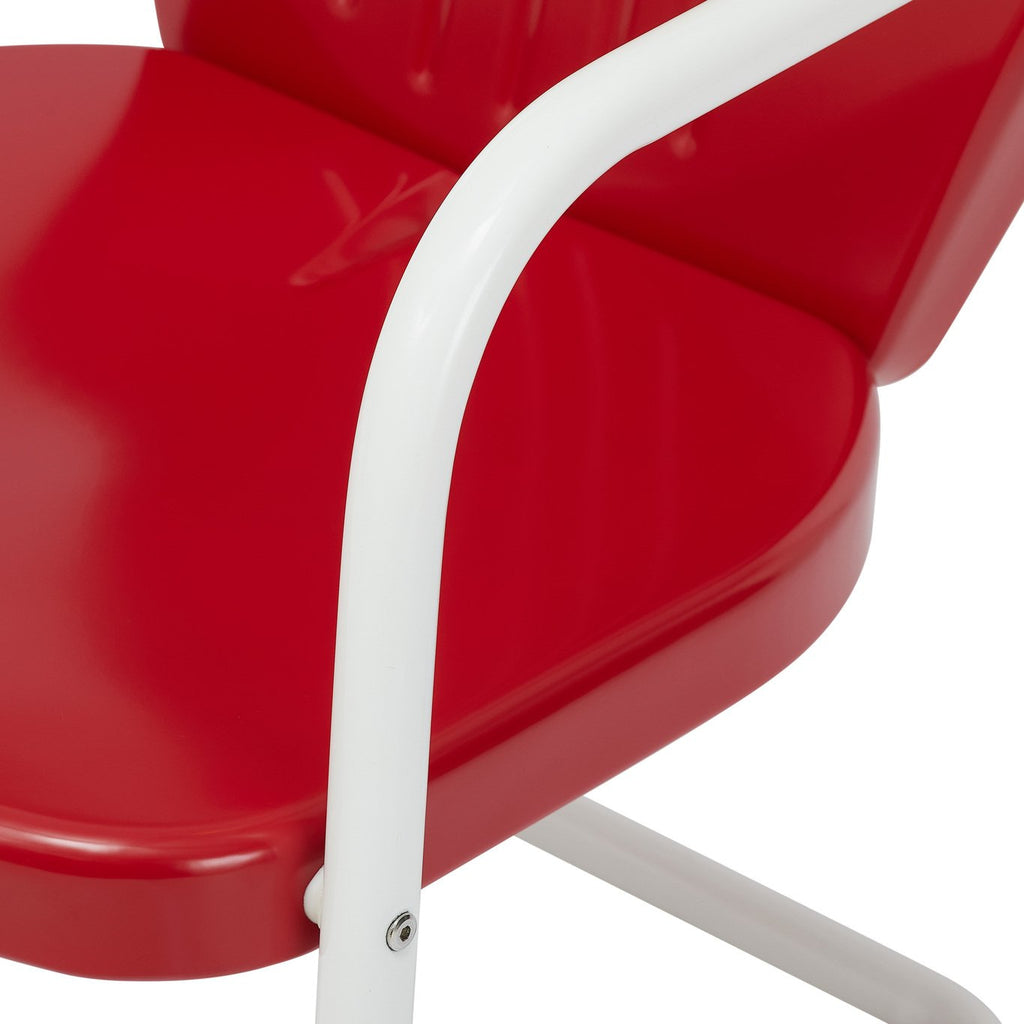 Red Retro Metal Chair – Leigh Country