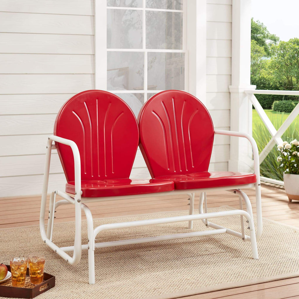 Retro Double Glider Red & White – Leigh Country