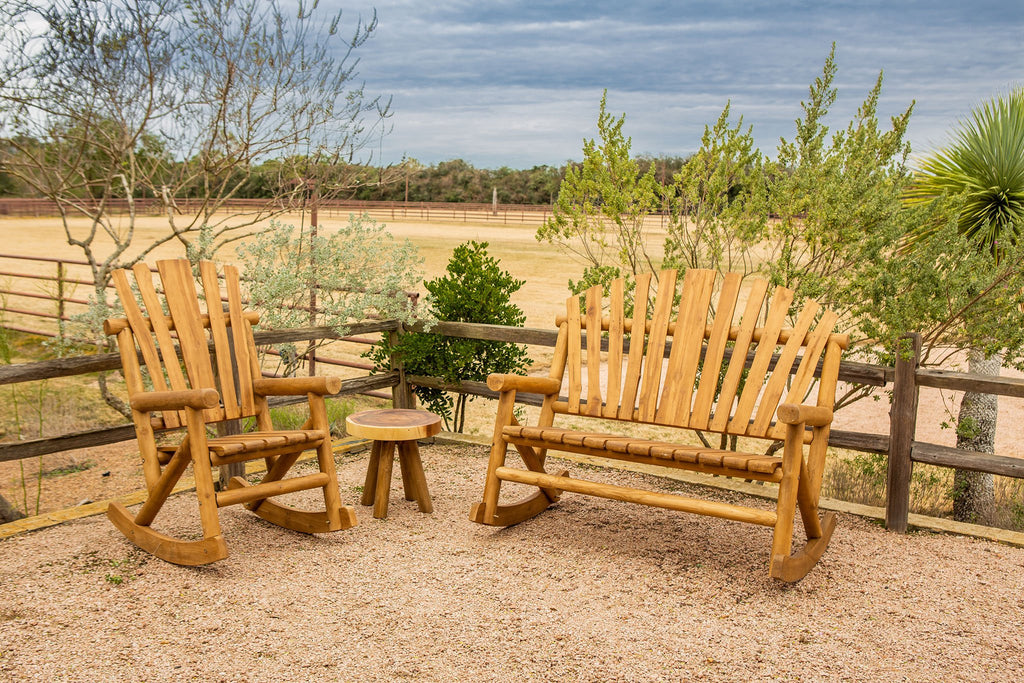 Teak-Log Bench Rocker - For Pickup ONLY (Excluding Wholesale Orders ...