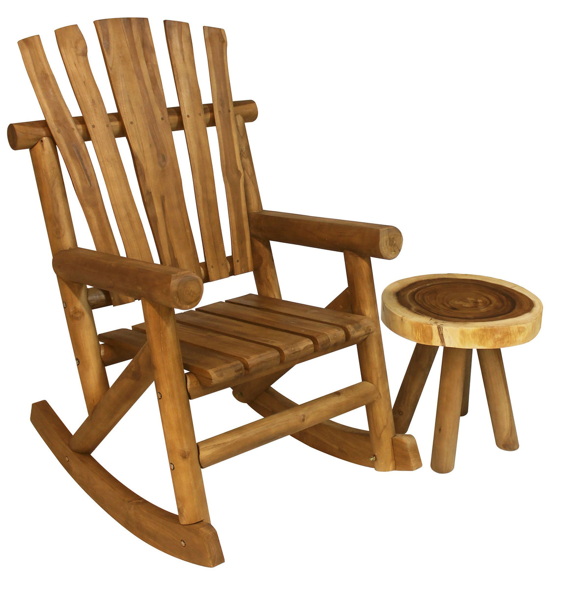 Teak-Log End Table – Leigh Country