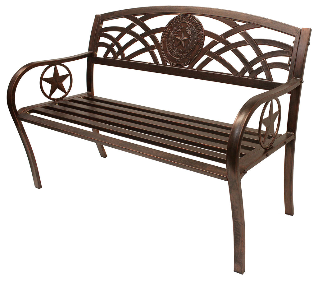 Texas State Seal Garden Bench – Leigh Country
