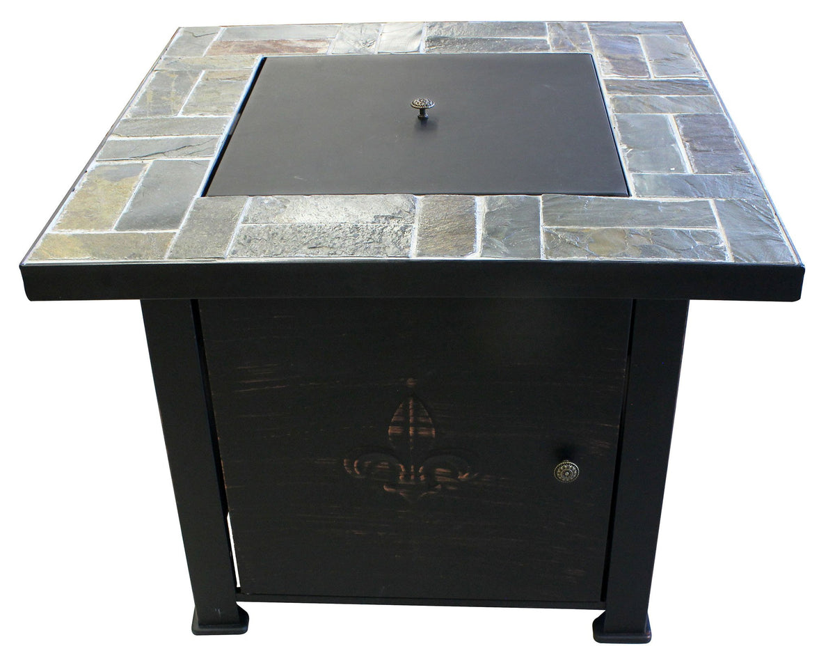 Tiled Fleur-de-lis Gas Fire Pit - For Pickup ONLY (Excluding Wholesale ...