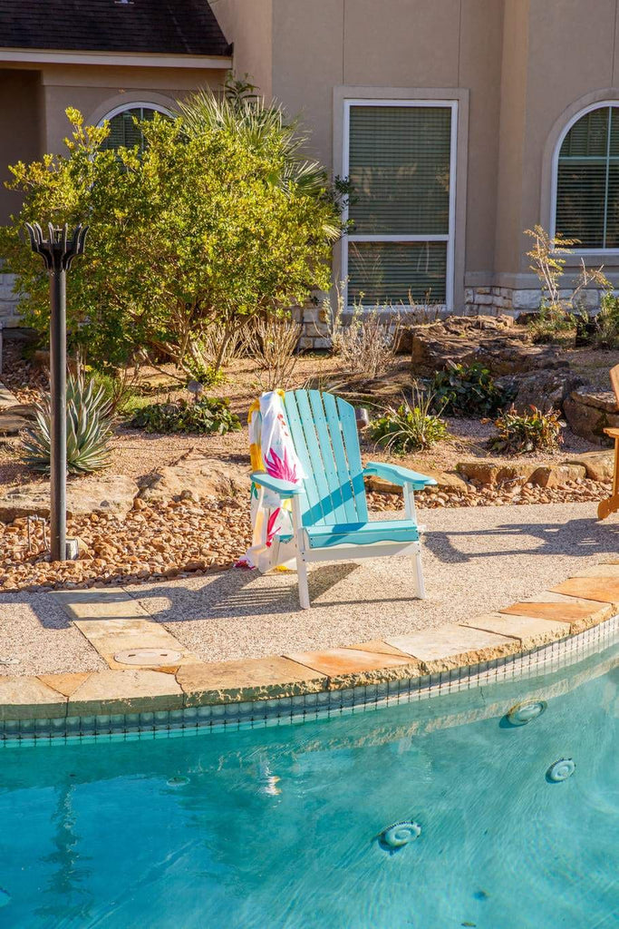 Turquoise and White Folding Adirondack Chair – Leigh Country