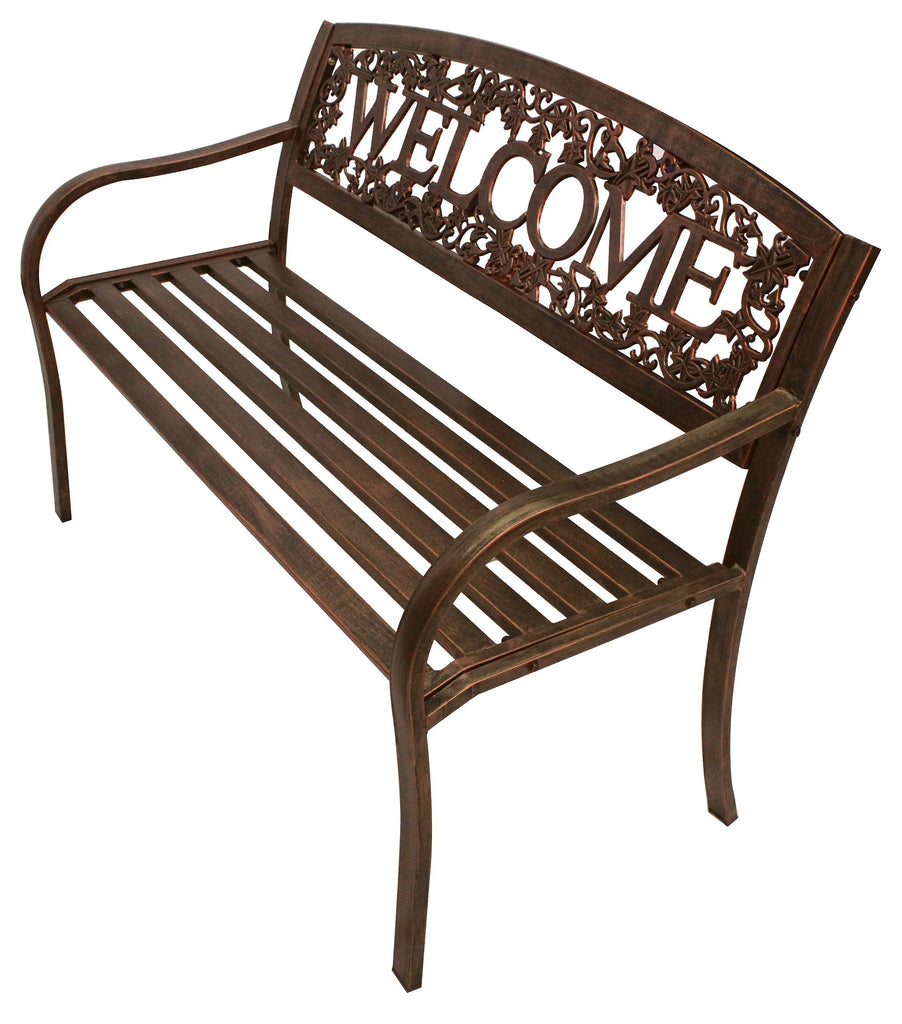 Welcome Metal Bench – Leigh Country