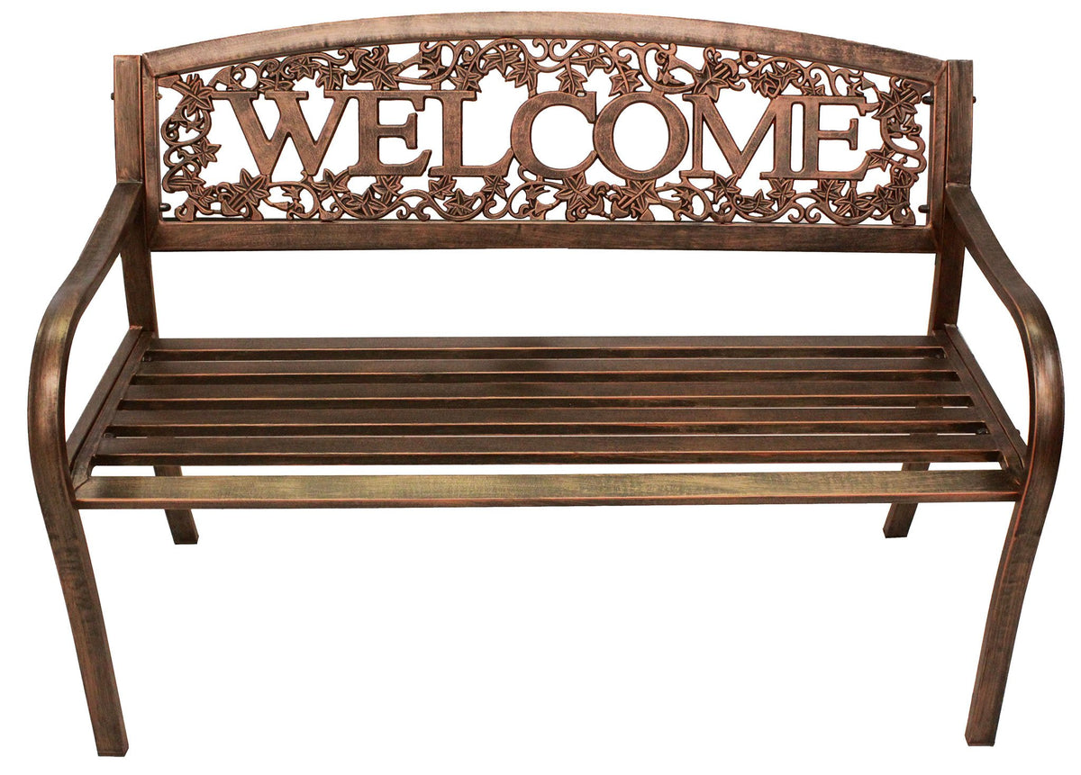 Welcome Metal Bench – Leigh Country