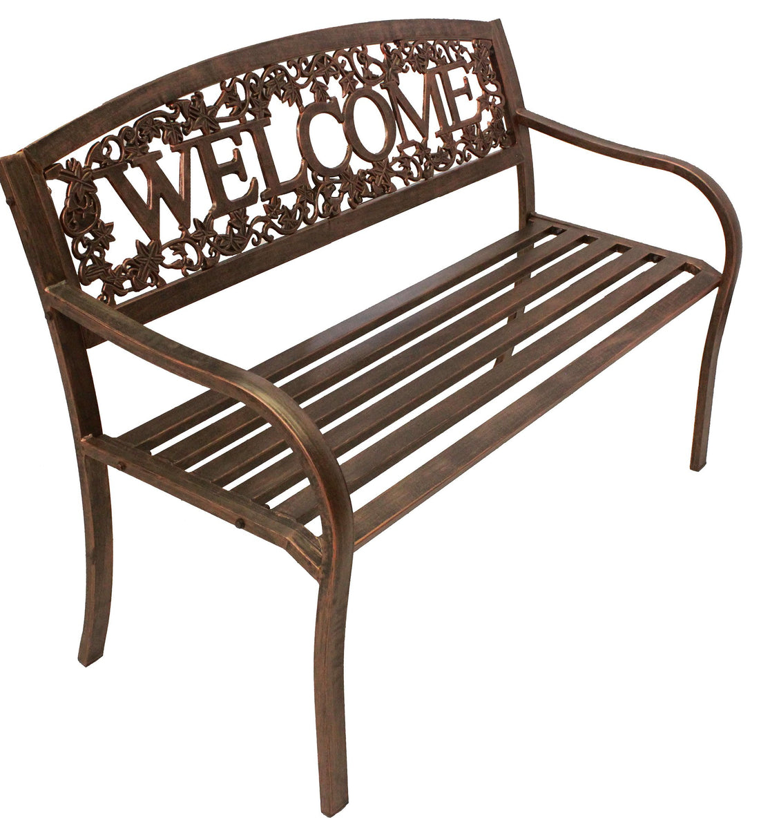 Welcome Metal Bench – Leigh Country